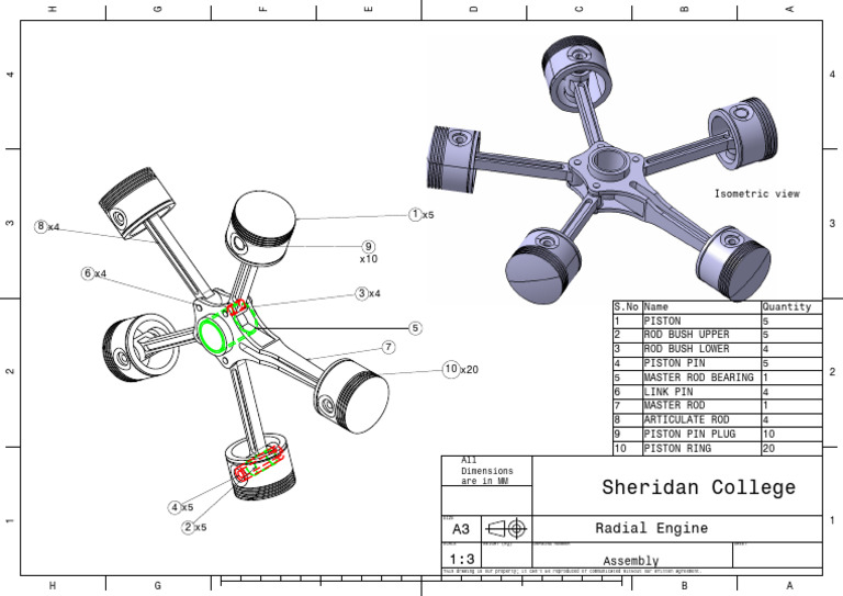 Drawing Submission of Assembly | PDF | Piston | Rotating Machines