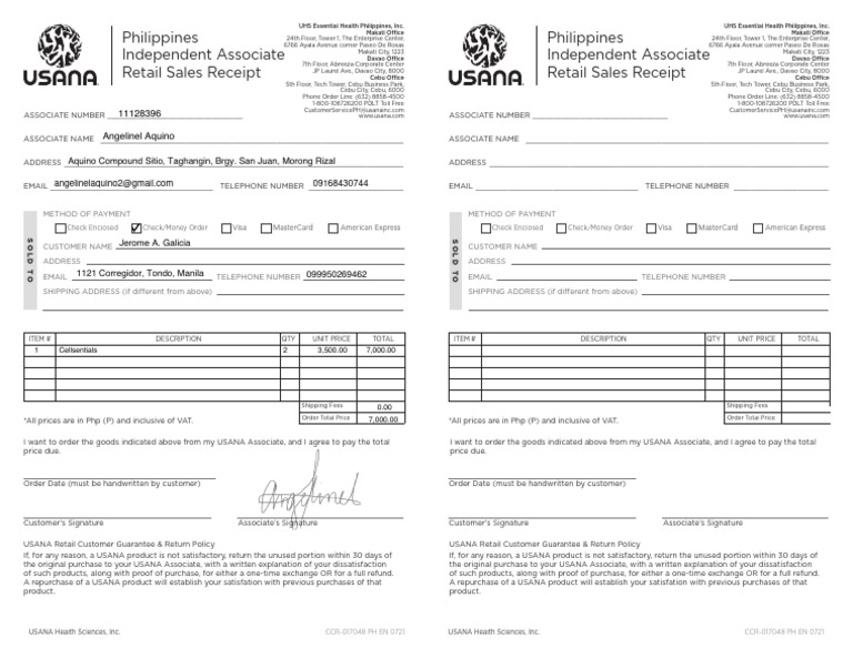 RetailReceipt PH en 1 | PDF | Makati | Payments