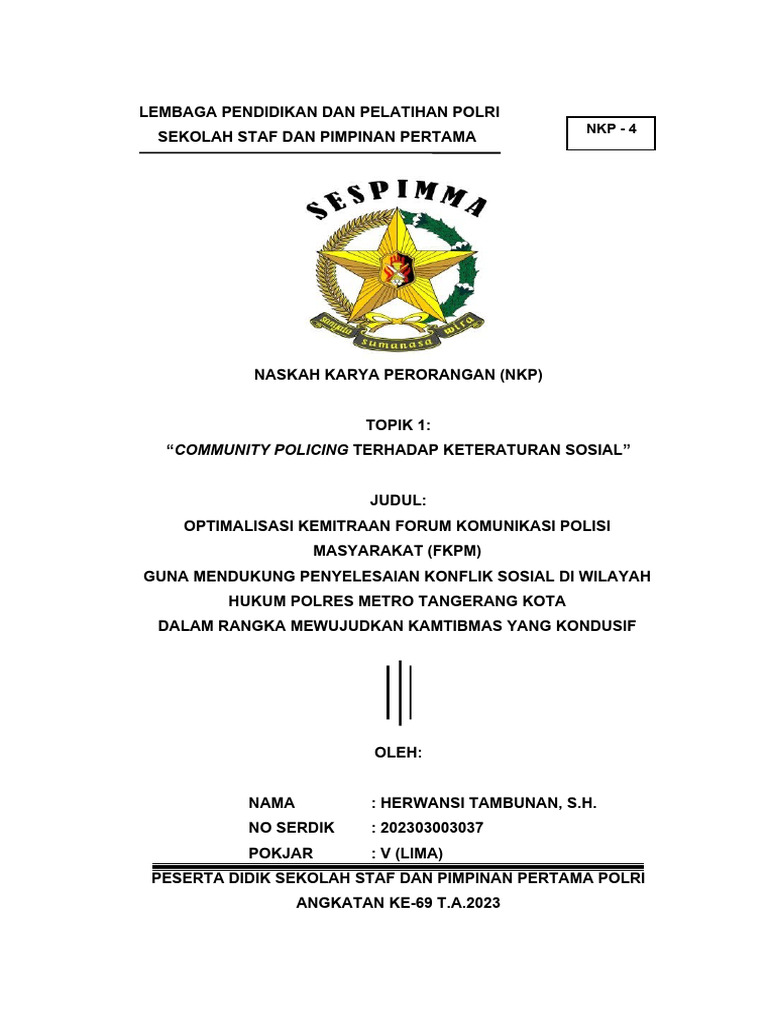 NKP 4 - Herwansi - Pokjar V | PDF | Seni