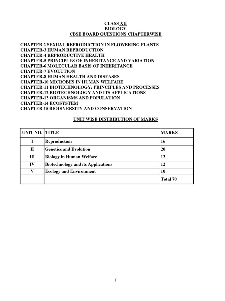 Xii Bio Pyq | PDF | Dominance (Genetics) | Genotype