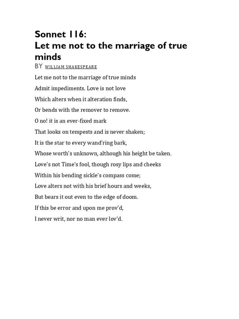 Sonnet 116 | PDF