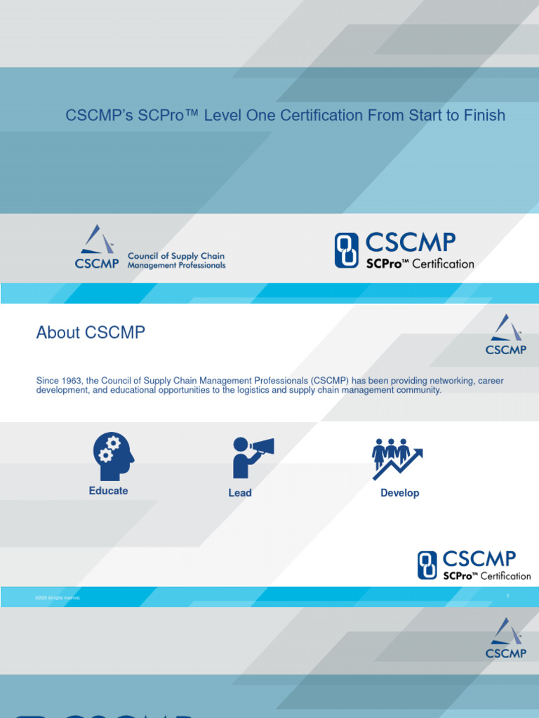 All About CSCMP SCPro Level 1 | PDF | Supply Chain | Supply Chain ...