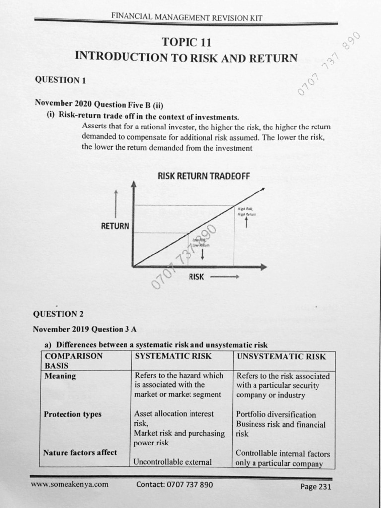 Risk and Return | PDF