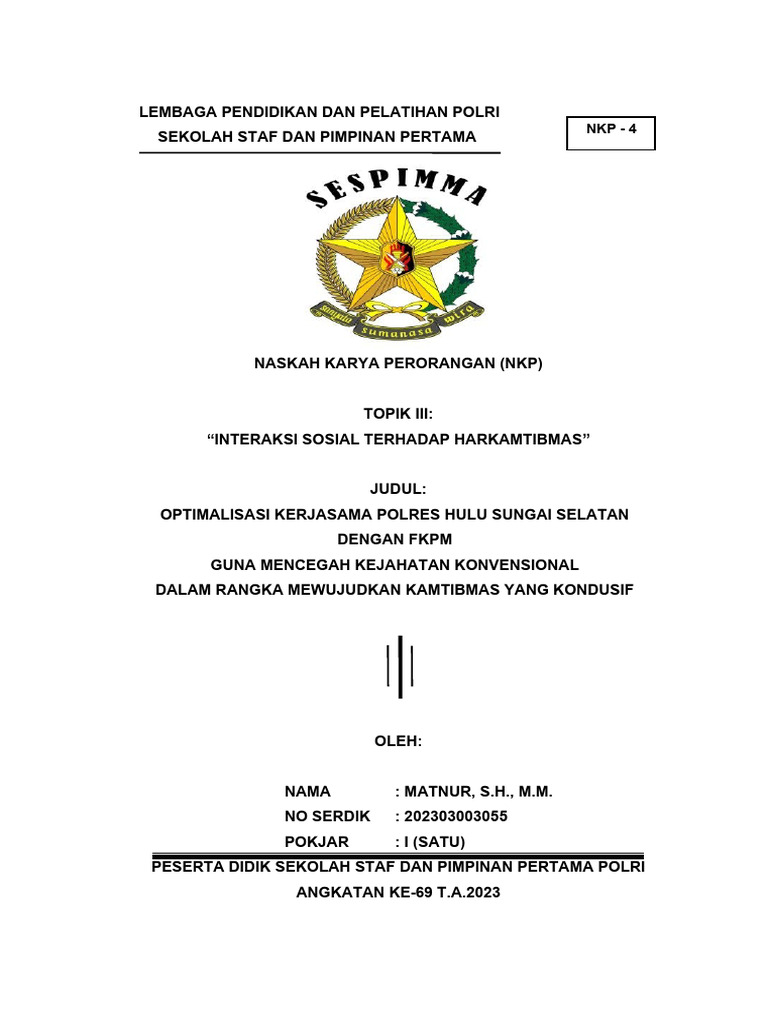 Kerjasama Polres dan FKPM Cegah Kejahatan | PDF | Komputer