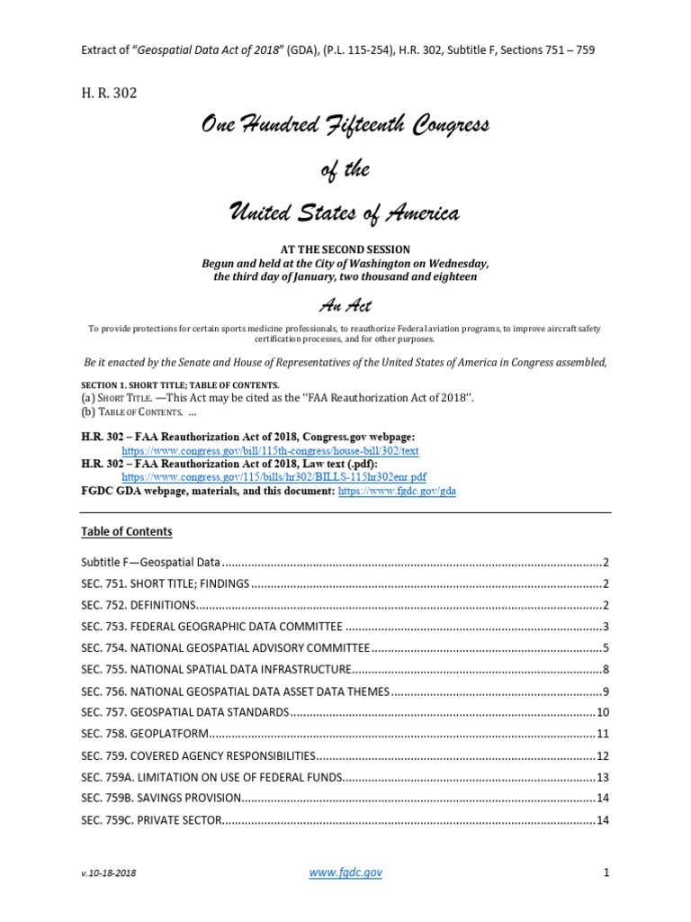 Geospatial Data Act of 2018 | PDF | Geographic Information System ...