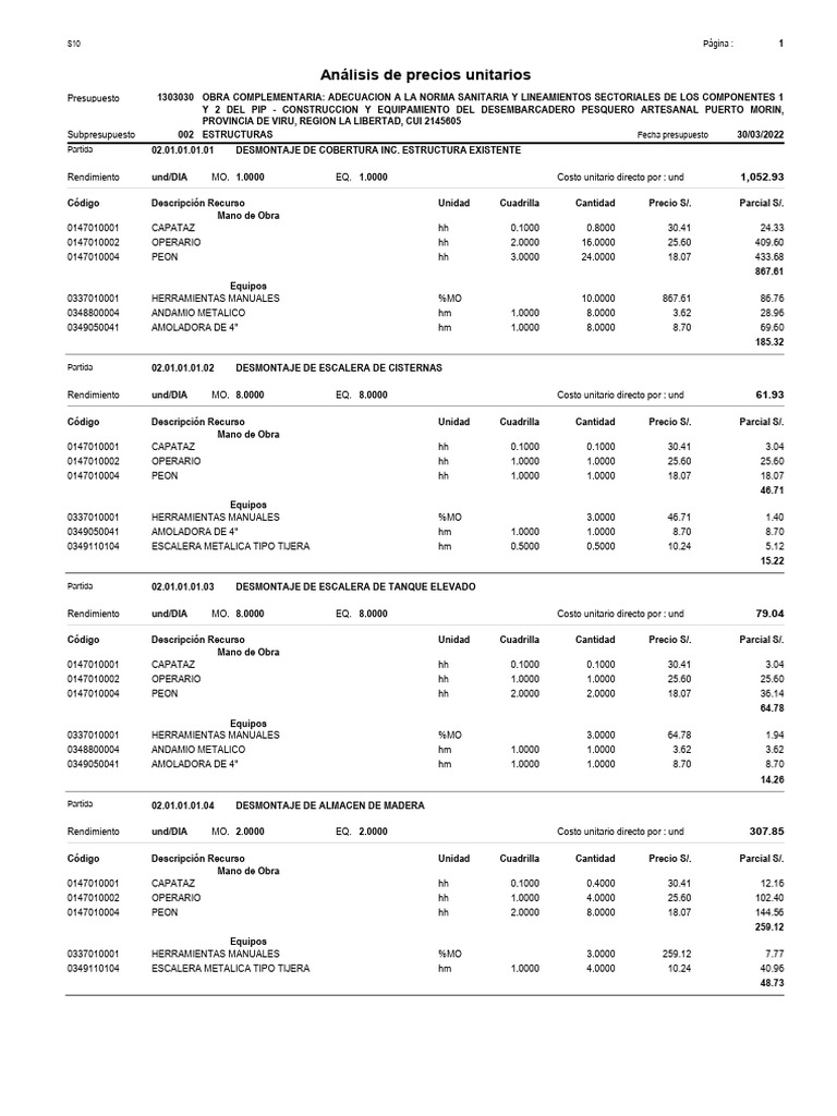 Apu Estructuras | PDF