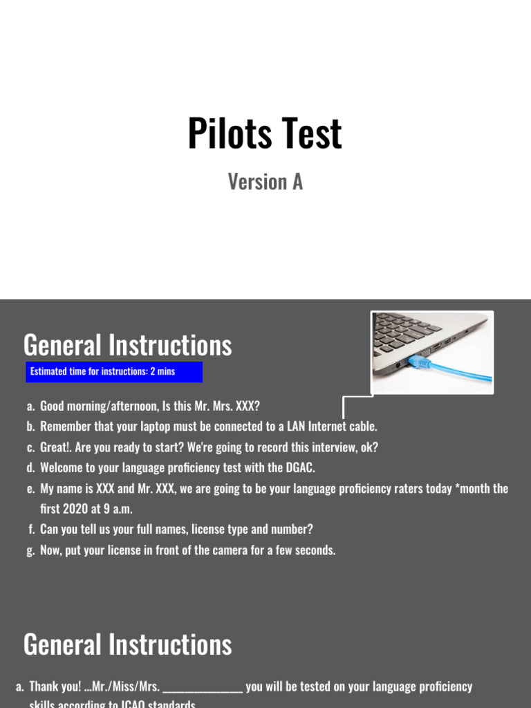 Pilots Test Version A | Download Free PDF | Airport | Air Traffic Control