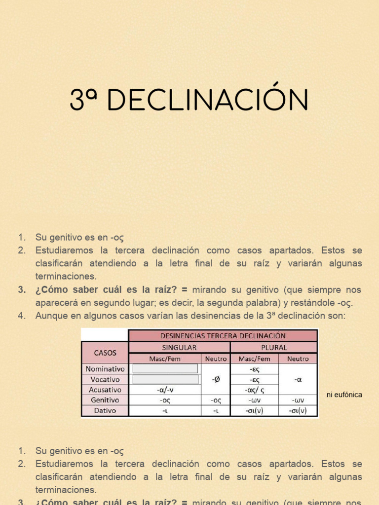 3 DECLINACIÓN Sust y Adj | PDF | Sintaxis | Gramática
