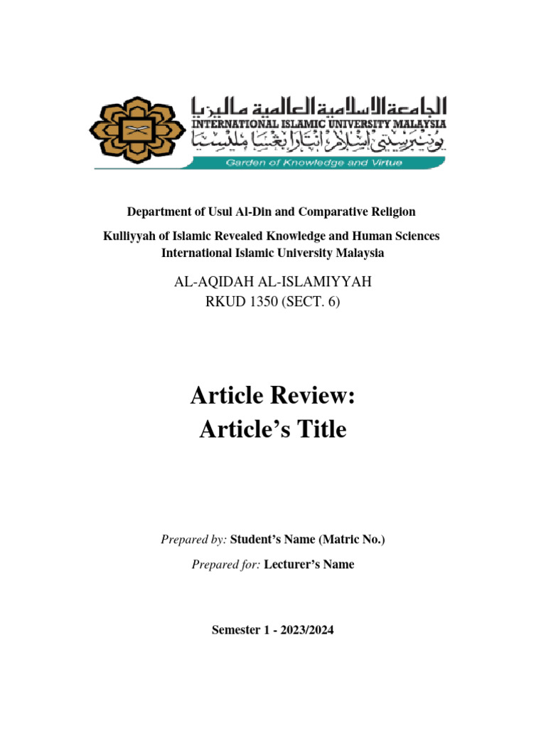 Assignment Front Page | PDF