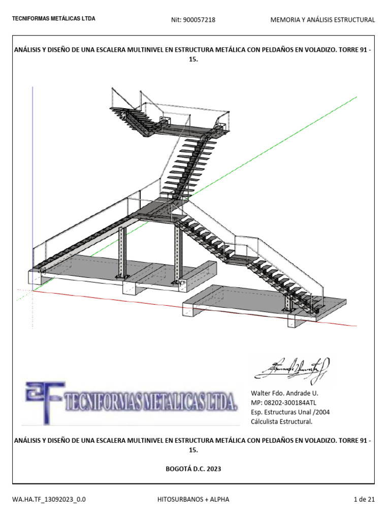 Memoria de Cálculo - Excel - Escalera - Torre 91-15 | PDF | Pandeo ...