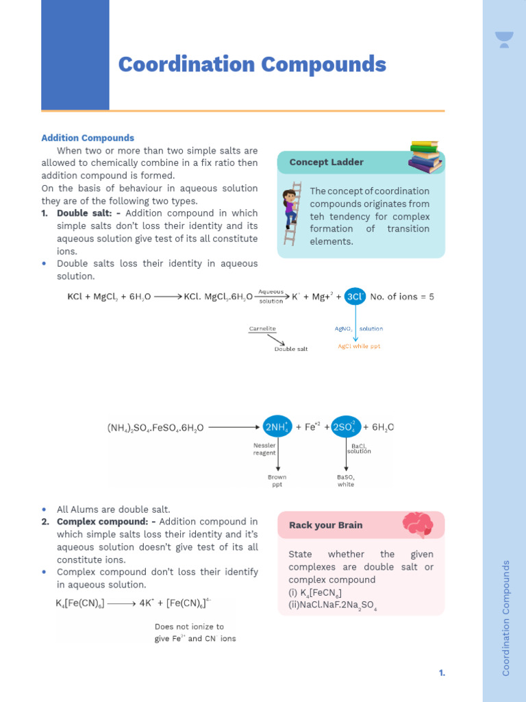 Coordinaiton Compounds | PDF | Ligand | Coordination Complex