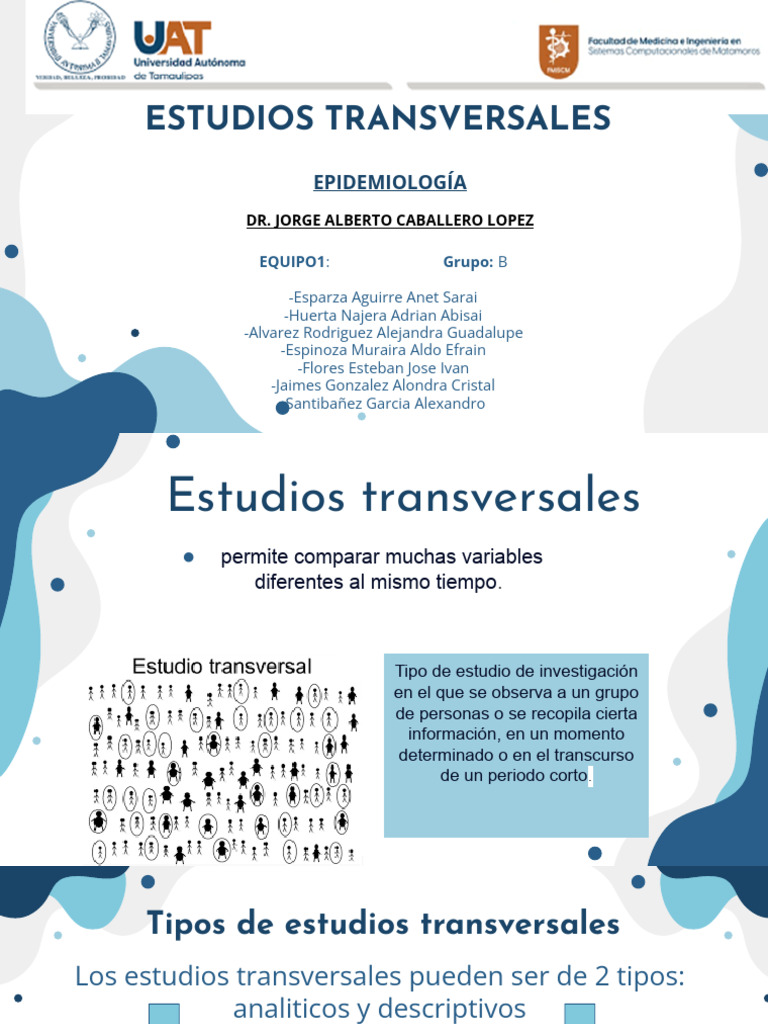 Tipos y Diseño de Estudios Transversales | PDF | Estadísticas | Metodología