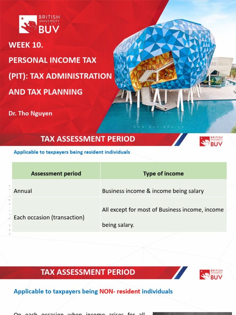 W10. Tax Admin. Tax Planning | PDF | Taxes | Income