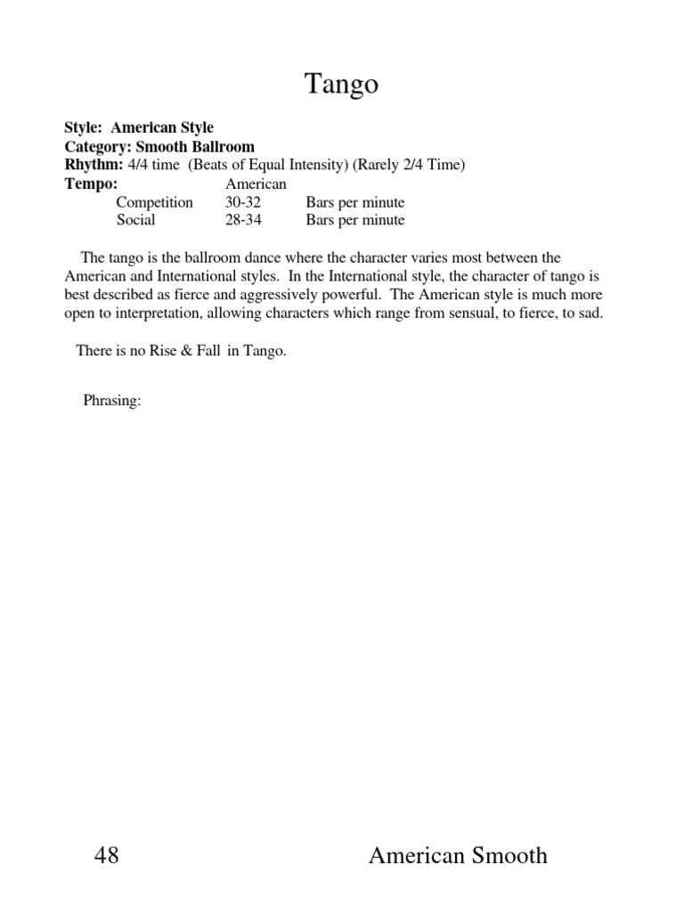 American Tango | PDF | Competitive Dance | Performing Arts