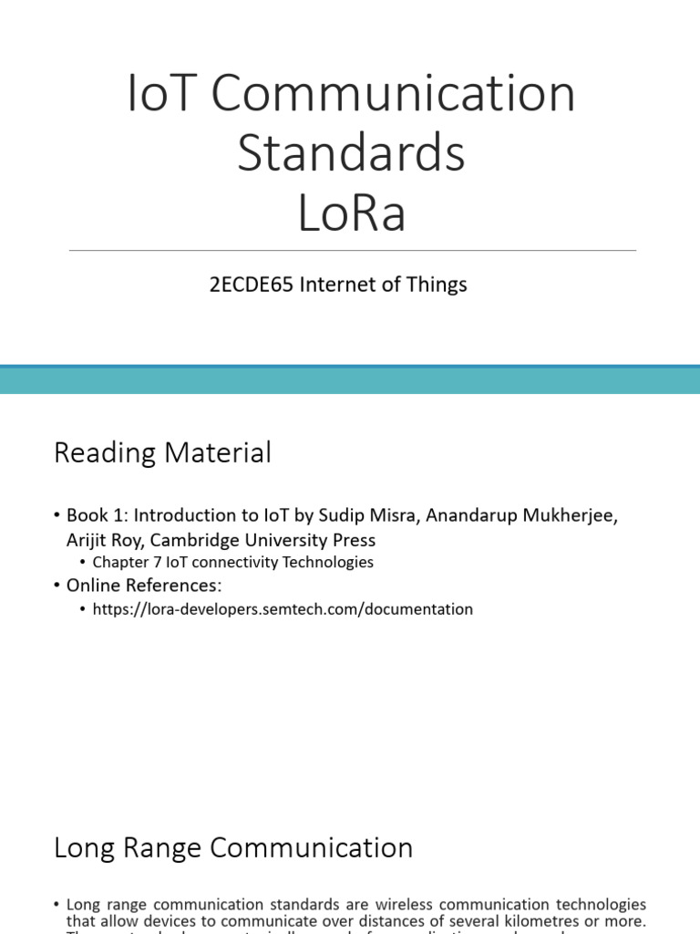 IoT LoRa | PDF | Internet Of Things | Data Transmission