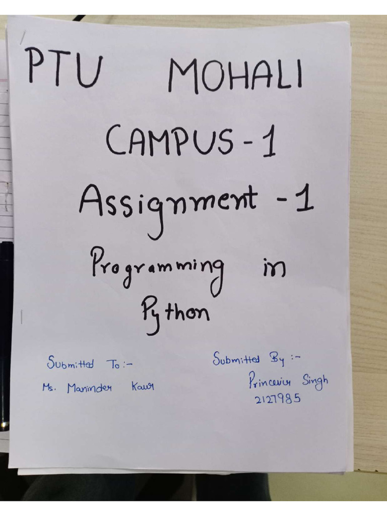 Princevir 2127985 Python Ass 1 | PDF