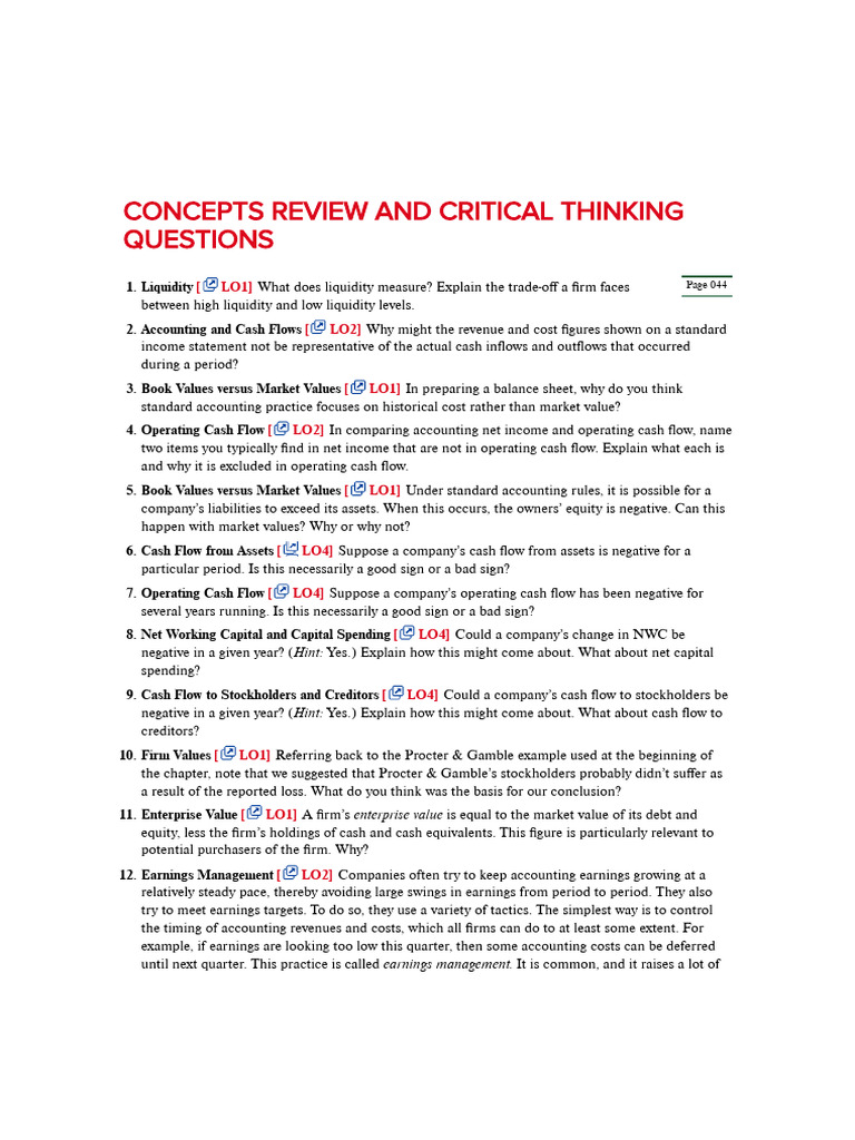 Concepts Rev Iew and Critical Thinking Questions | Download Free PDF ...
