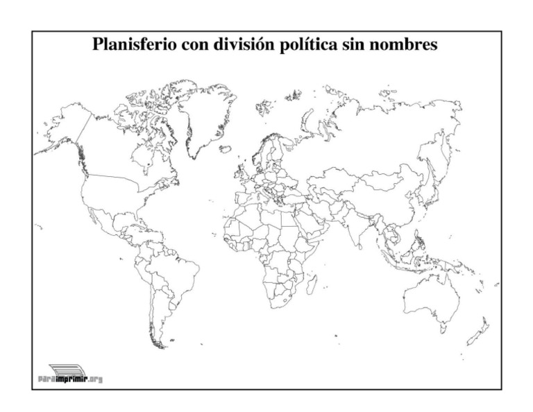 Planisferio Con Division Politica Sin Nombres | PDF Planisferio Con Division Politica Sin Nombres | PDF