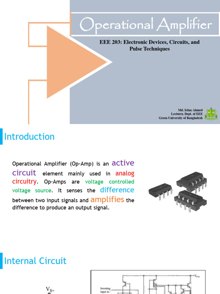 02 Op-Amp | PDF | Operational Amplifier | Amplifier