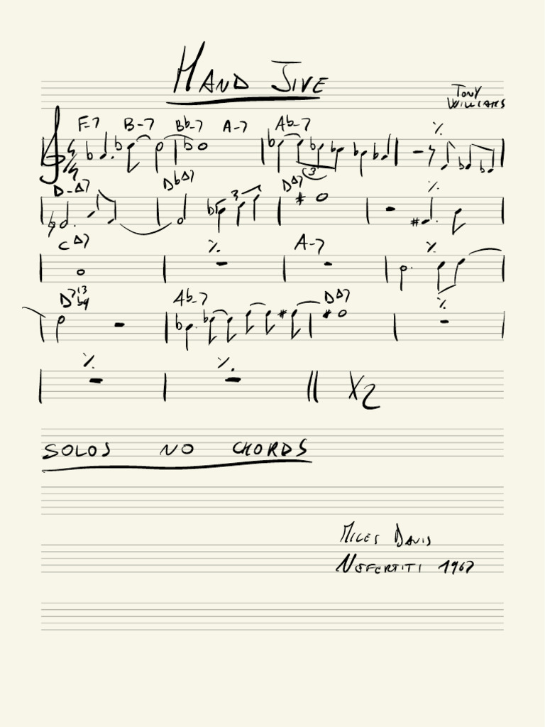 Hand Jive-Tony Williams | PDF