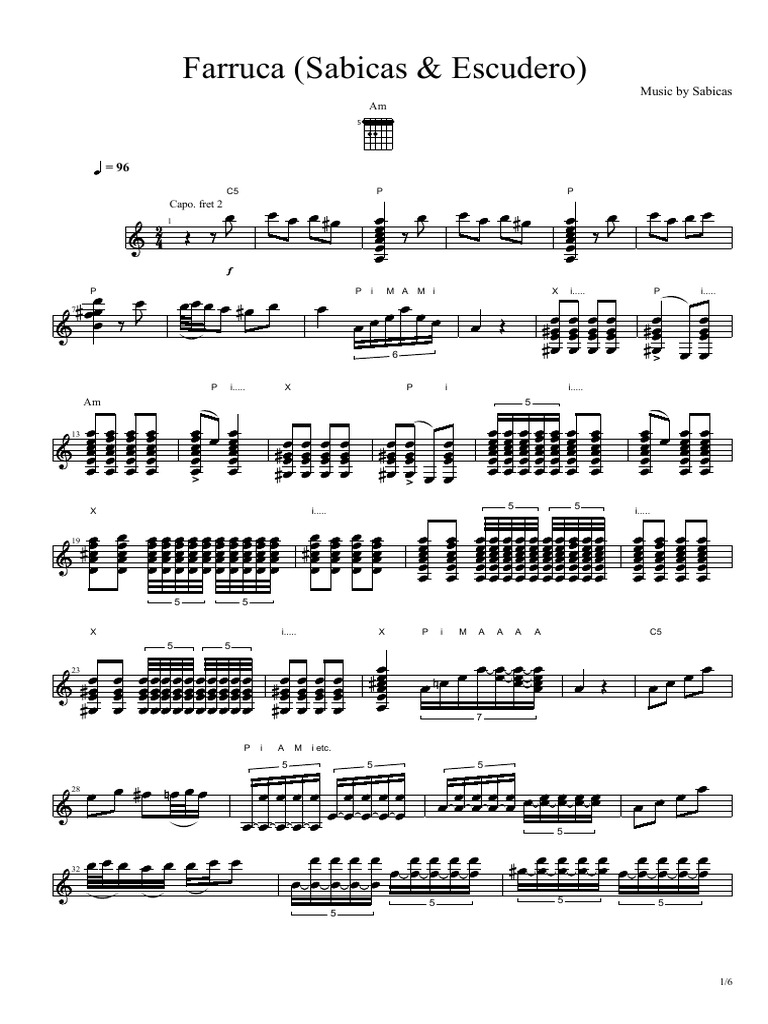 Farruca Guitar 1 by Sabicas | PDF