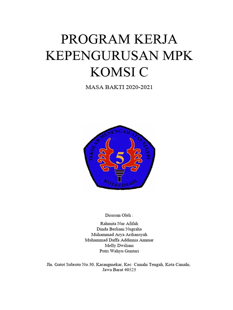Program Kerja Komisi C-1 | PDF
