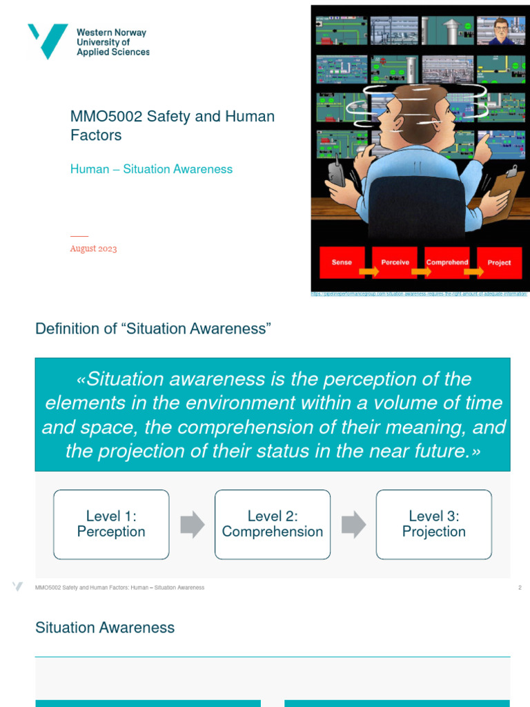 Situation Awareness | PDF | Situation Awareness | Awareness