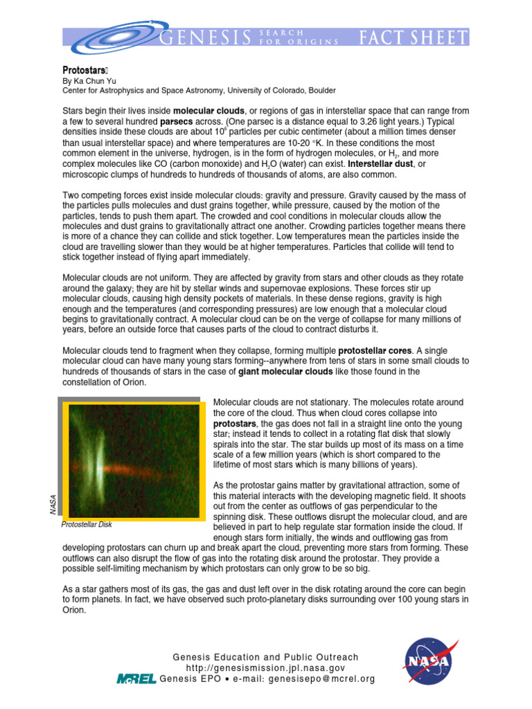 Protostars | PDF | Stars | Star Formation