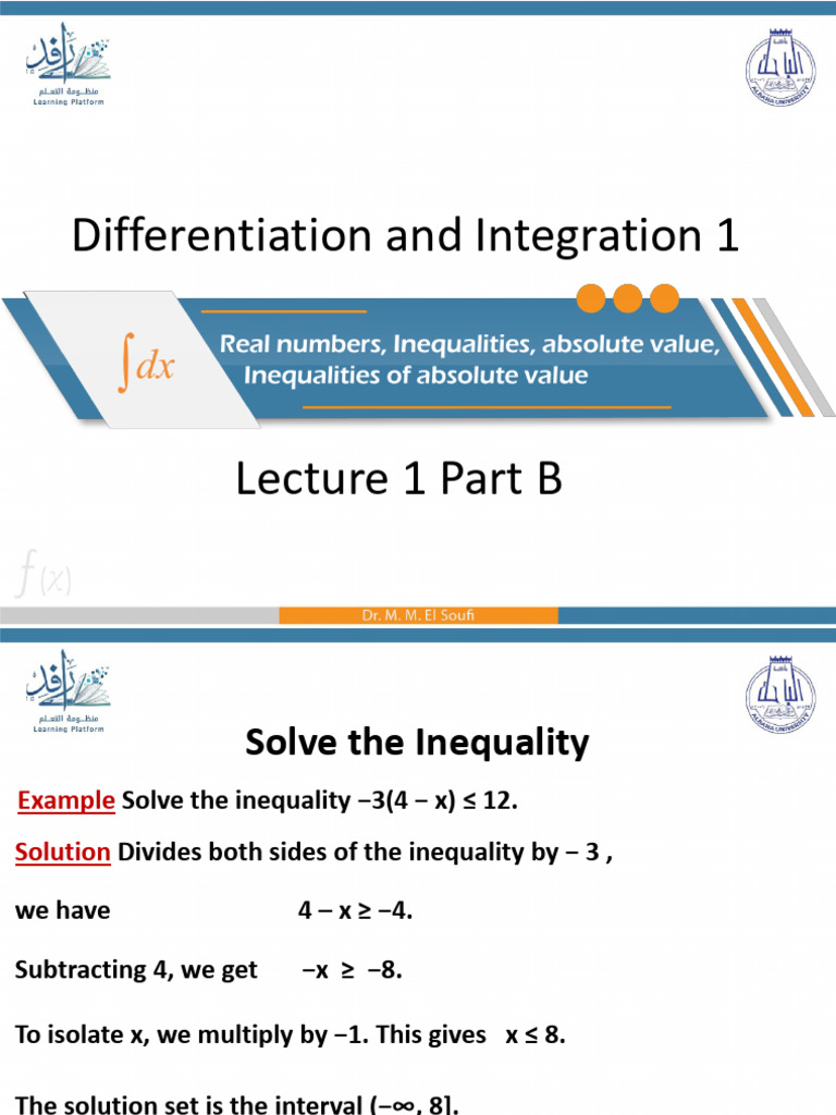 Lecture 1 Part B | PDF | Inequality (Mathematics) | Mathematics