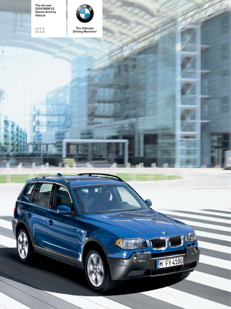 BMW - Us X3 - 2004 | PDF | Airbag | Fuel Economy In Automobiles