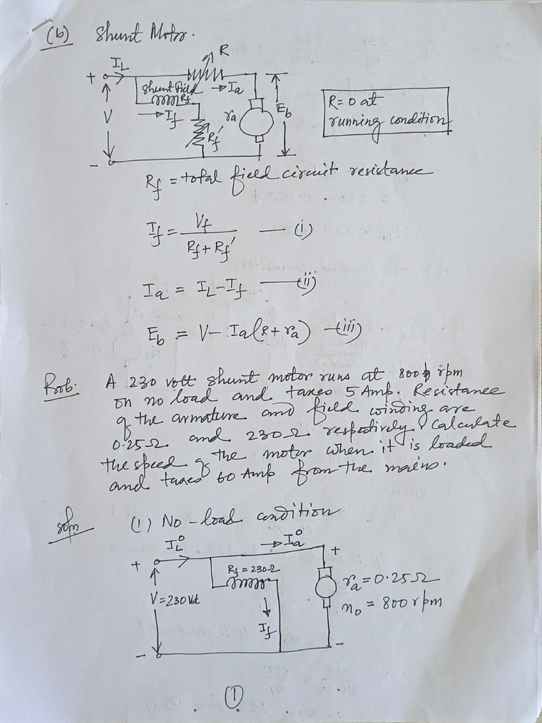 Solved Example On DC Motor | PDF