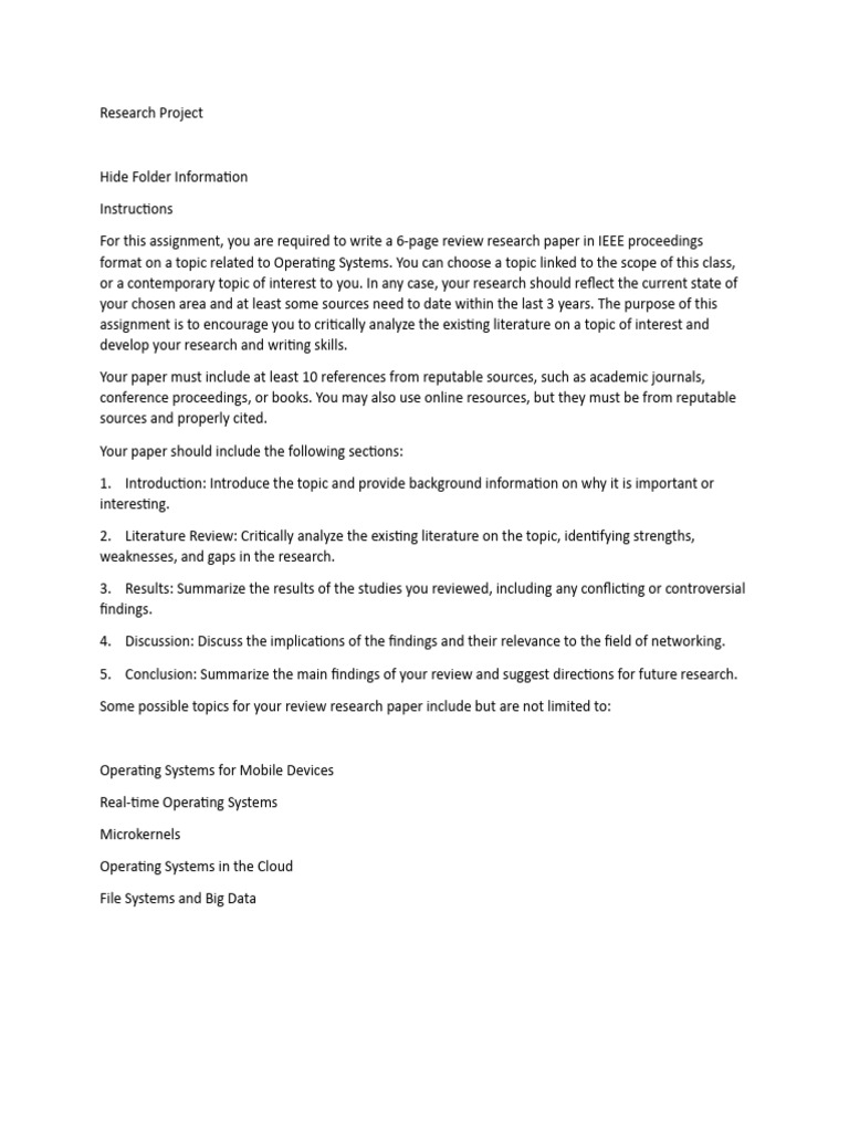 Research Project | PDF