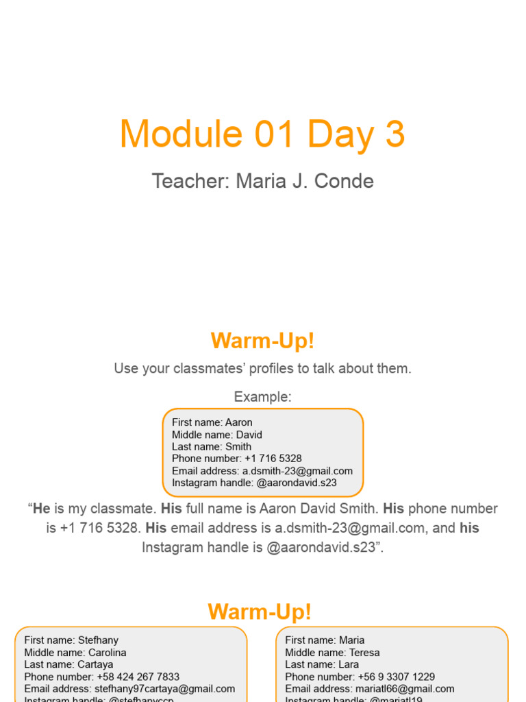Module 01 Day 3 | PDF | Languages | Foreign Language Studies