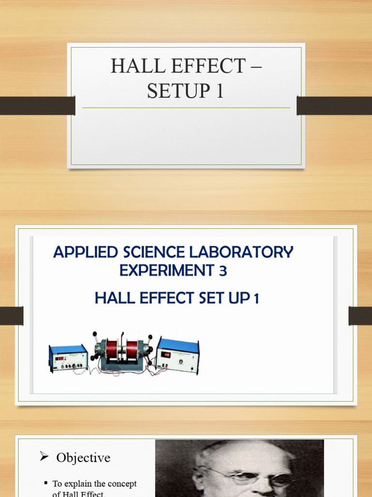 Hall Effect - Setup 1 | PDF | Semiconductors | Theoretical Physics