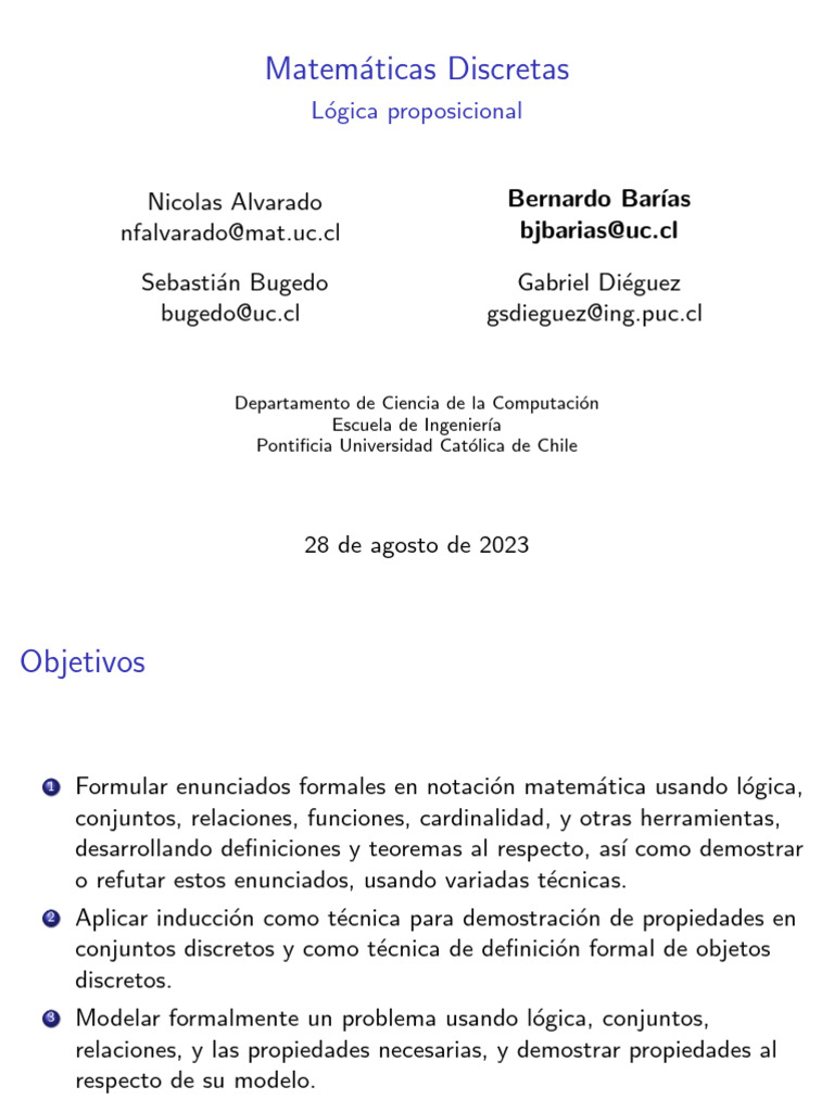 Clase 05 | PDF | Proposición | Lógica matemática