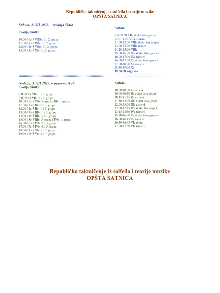 Opsta Satnica | PDF Opsta Satnica | PDF
