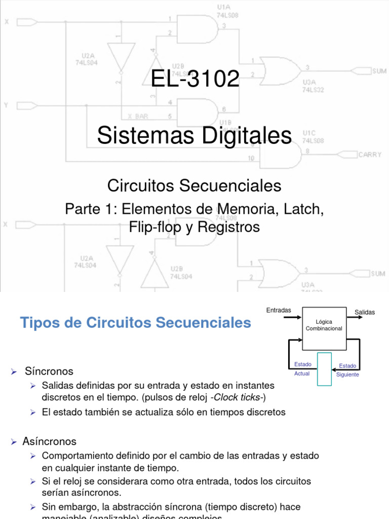 Catedra 7 Circuitos Secuenciales | PDF | Ingeniería Informática | Electrónica