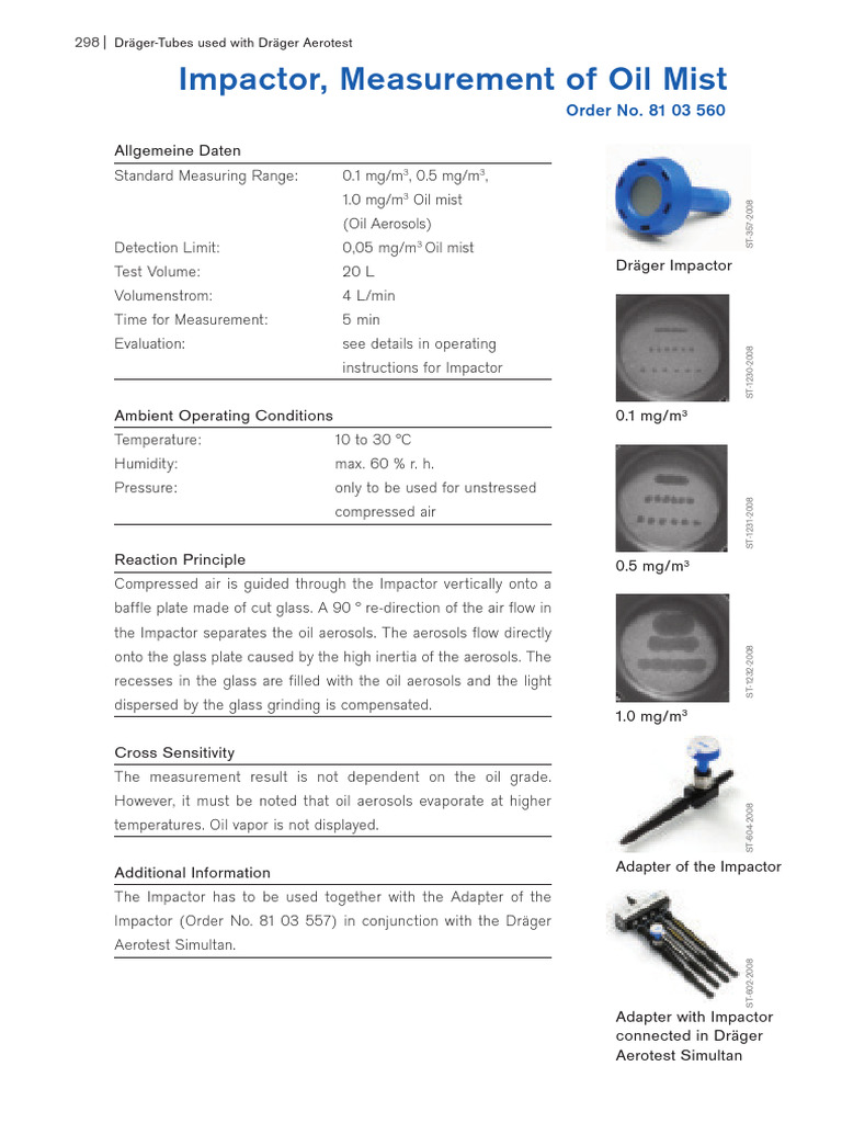 Oil Impactor | PDF | Aerosol | Humidity