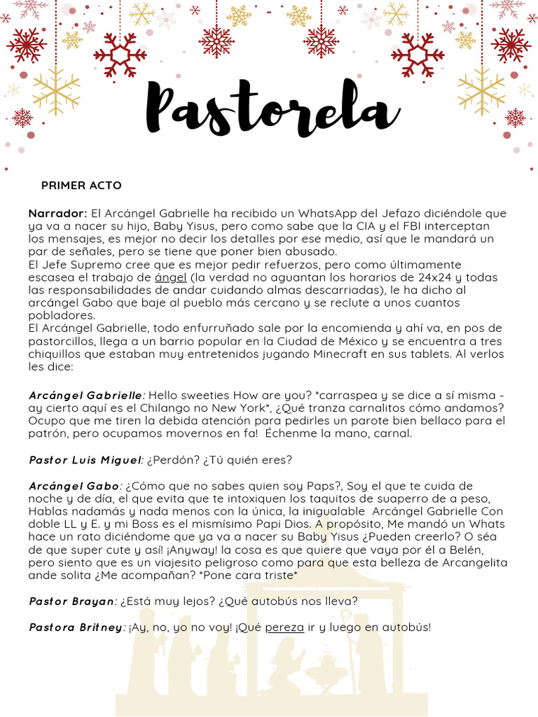 Pastorela Chilanga: Baby Yisus y Tacos | PDF
