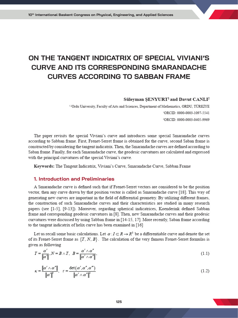 On The Tangent Indicatrix of Special Viviani's Curve and Iits ...