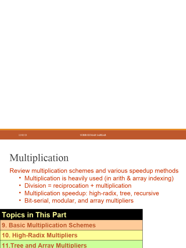 IIEST VLSI Multiplication | PDF | Multiplication | Theoretical Computer Science