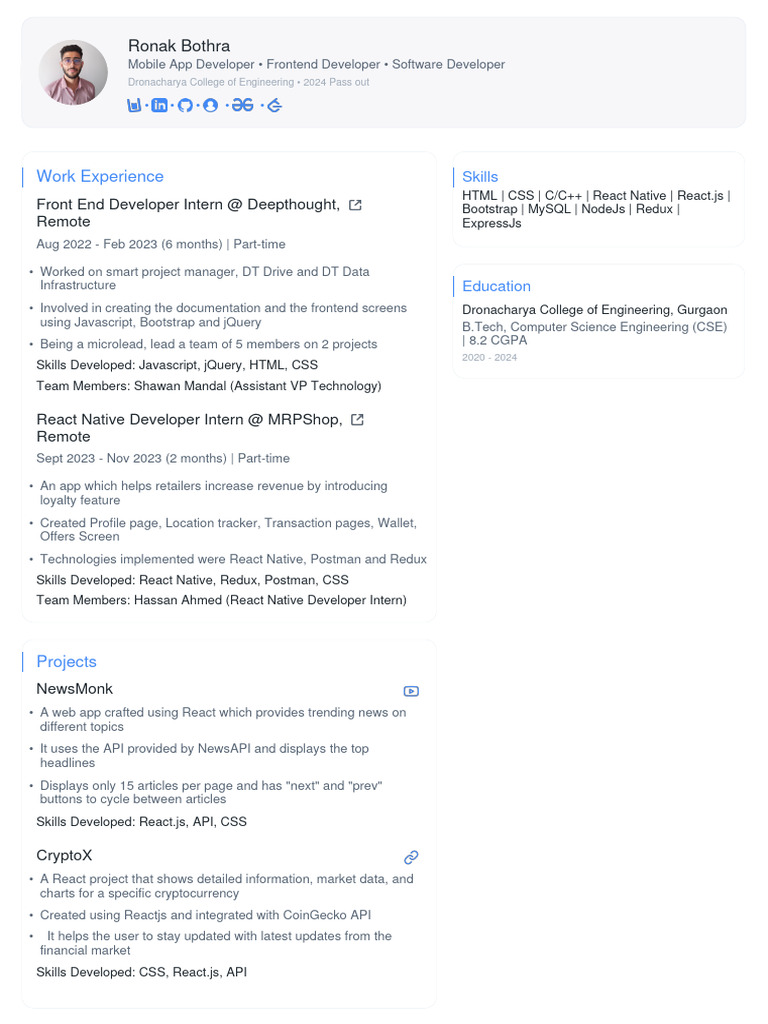 Resume Template | PDF | Bootstrap (Front End Framework) | Computer Science