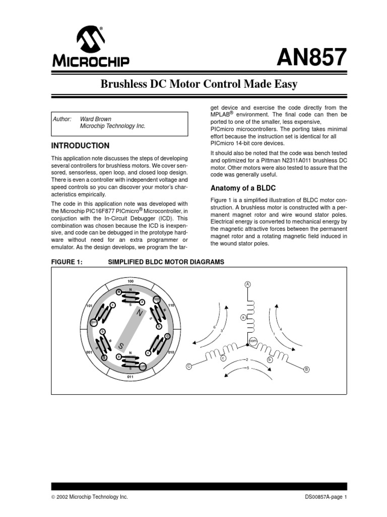 Controller Designs For Brushless DC Motor | PDF | Electric Motor ...