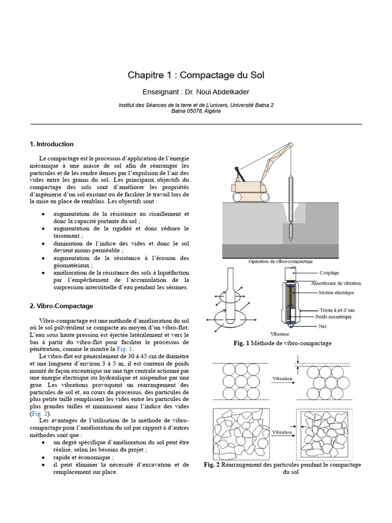 Méthodes de Compactage des Sols | PDF | Génie géotechnique | Sciences ...