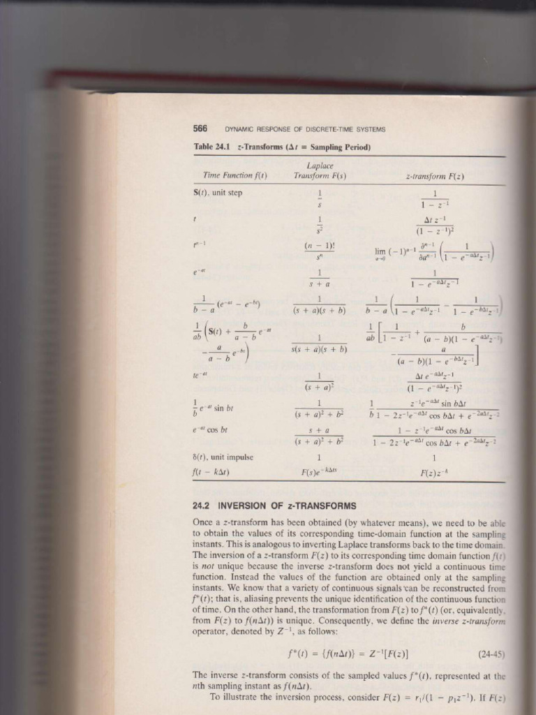 Table of Z-Transforms | PDF