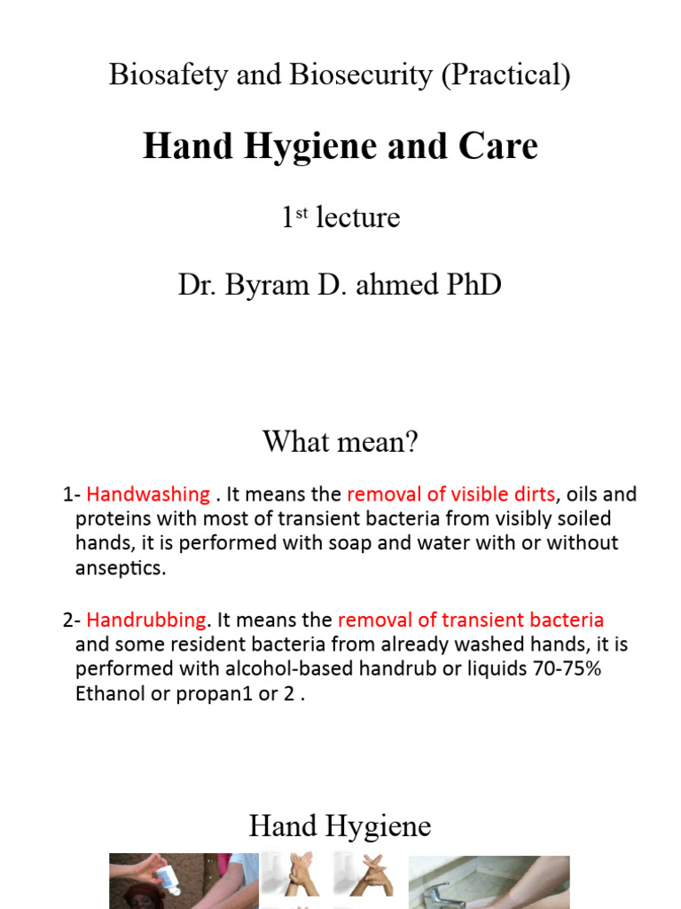 (1-P) Hand Hygiene | PDF | Hand Washing | Hygiene