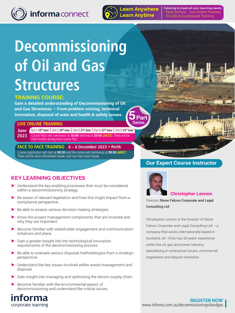 P23GR16V Decommissioning of Oil and Gas Structures Brochure | PDF