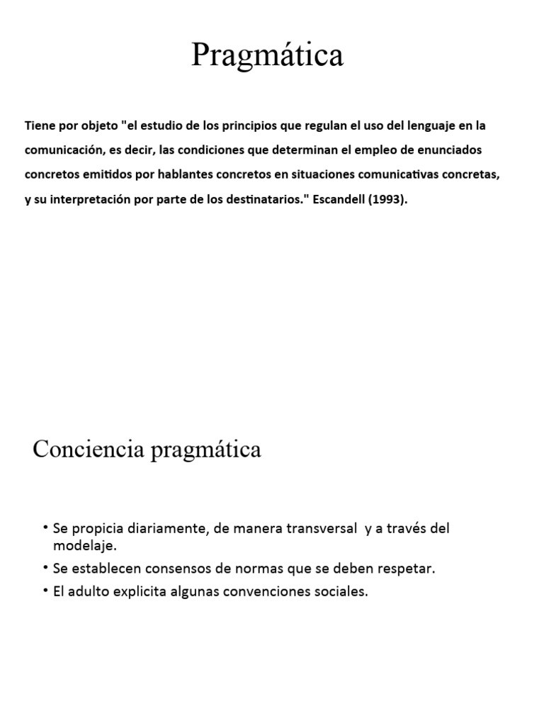 Componente Pragmatico | PDF