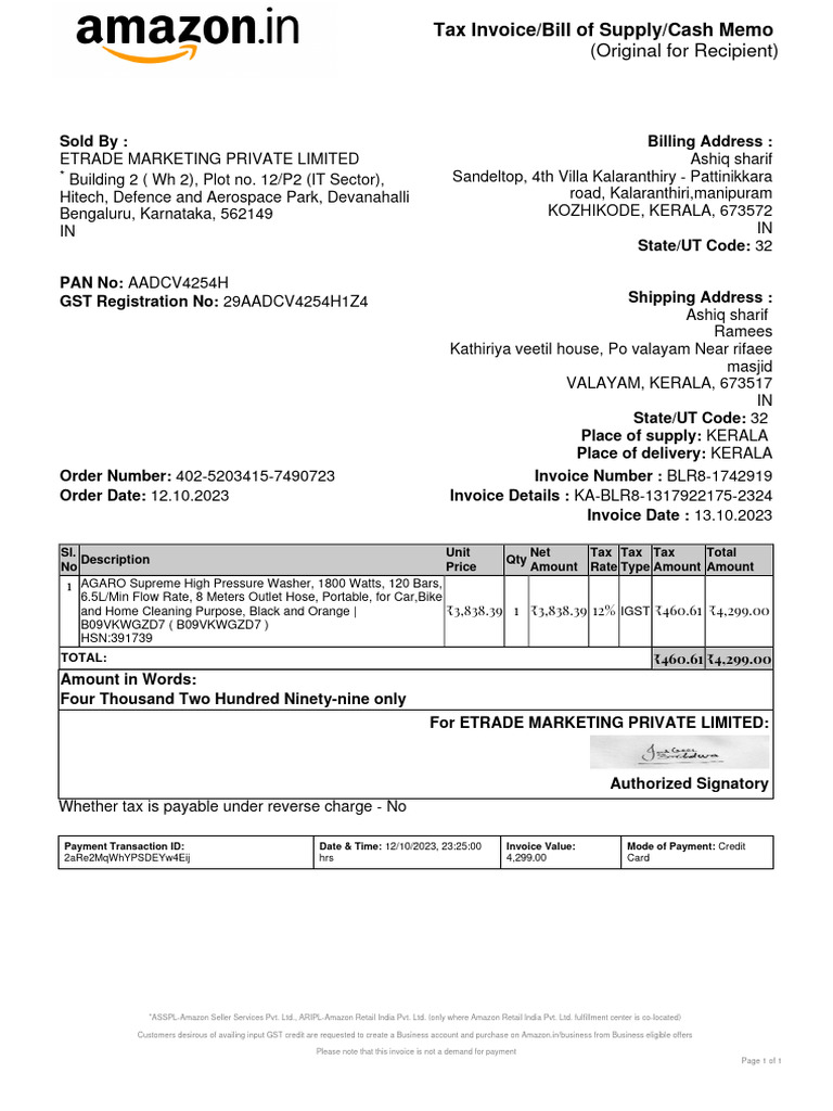 Invoice | PDF | Invoice | Trade