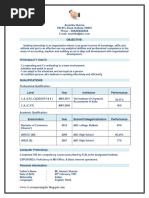 CA Articleship Resume Template | PDF | Cognition | Business